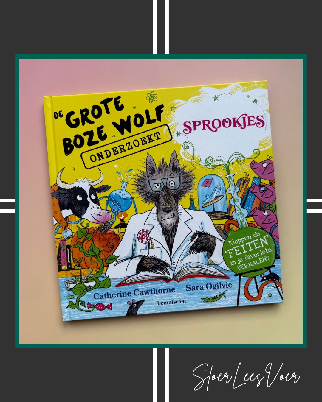 De grote boze wolf onderzoekt sprookjes | Prenten | StoerLeesVoer